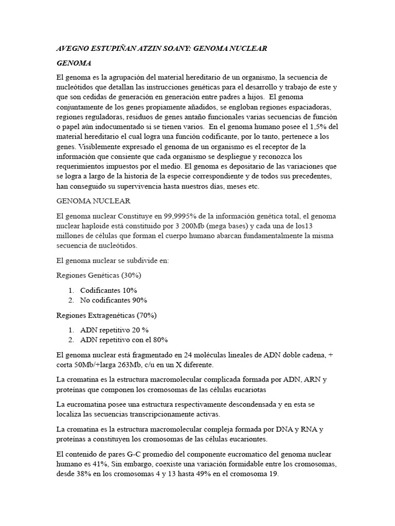 Investigacion de Expo - Genetica | PDF | Cromatina | Histona