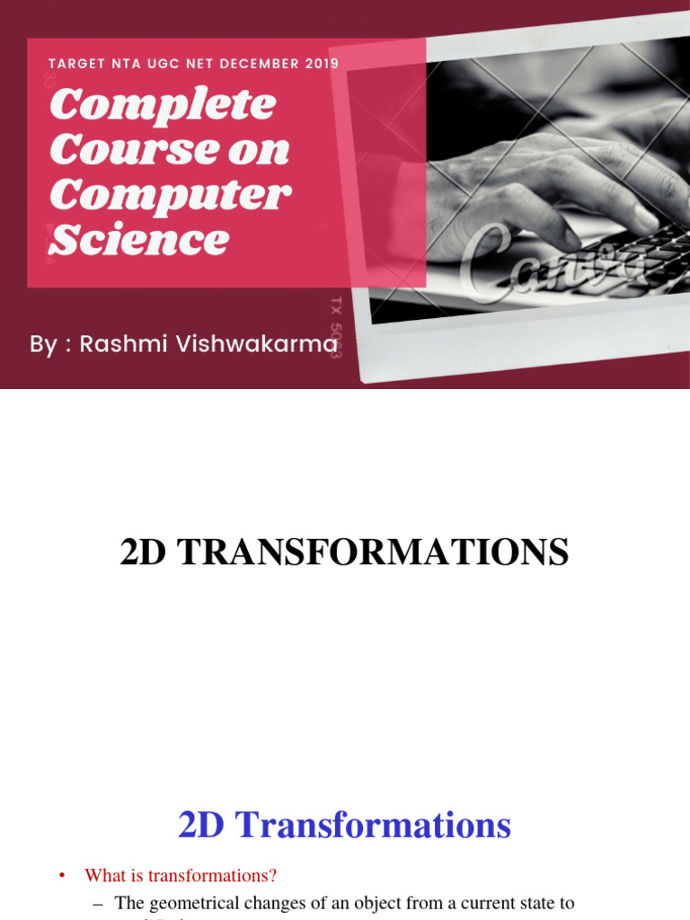 C Programming & 2D Transformations | PDF | 2 D Computer Graphics | 3 D Computer Graphics