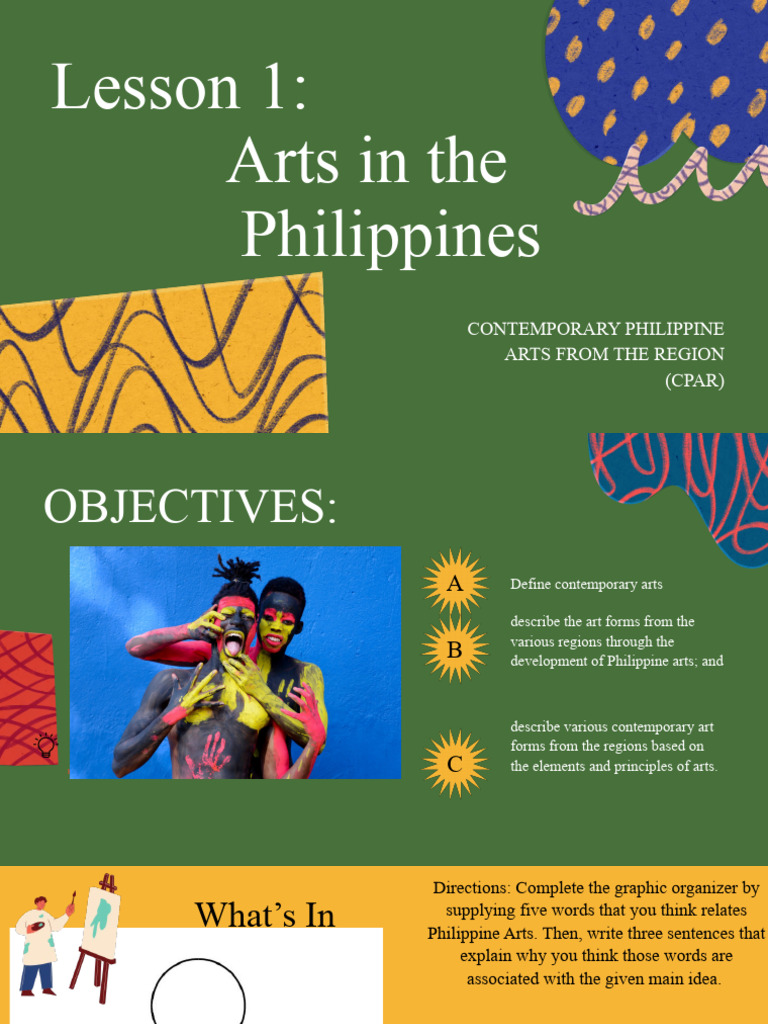 Lesson 1 Arts in The Philippines | PDF | Drawing | Philippines
