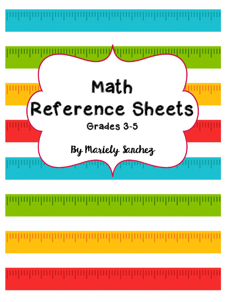 MathReferenceSheets 1 | PDF | Triangle | Area