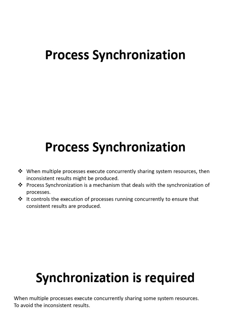 Process Syncronization For Students 1684053733253 | PDF | Process (Computing) | Computer ...