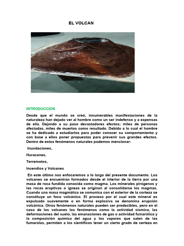 El Volcan | PDF | Volcán | Magma
