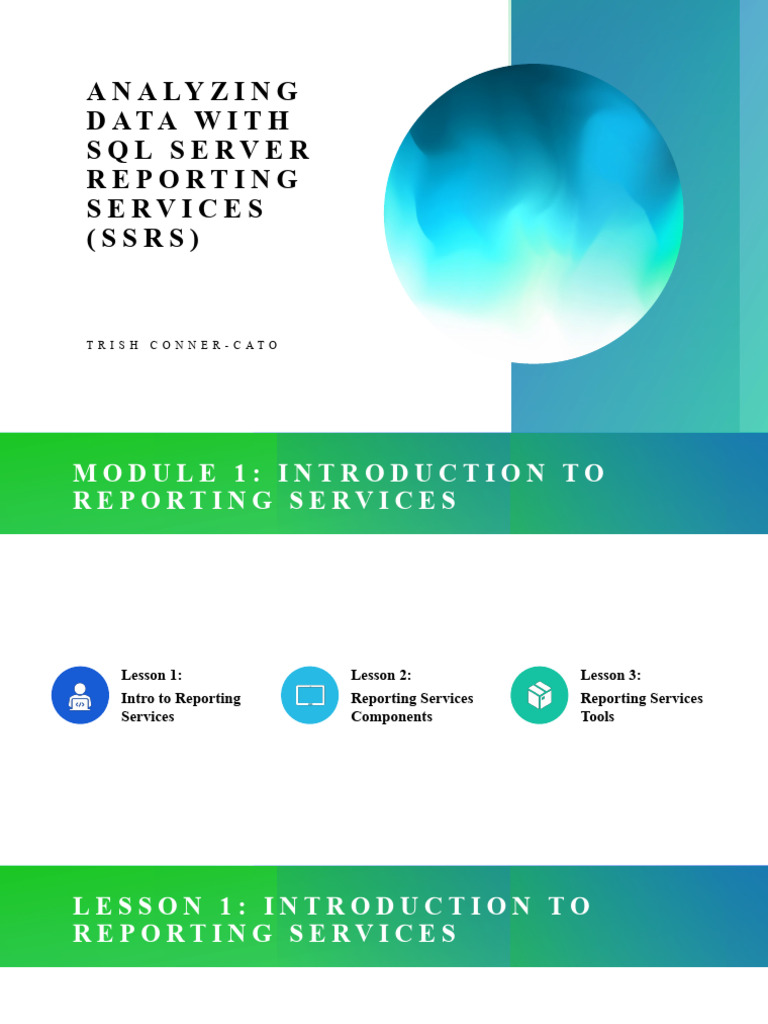 Analyzing Data With SQL Server Reporting Services | PDF | Microsoft Sql ... Analyzing Data With SQL Server Reporting Services | PDF | Microsoft Sql ...