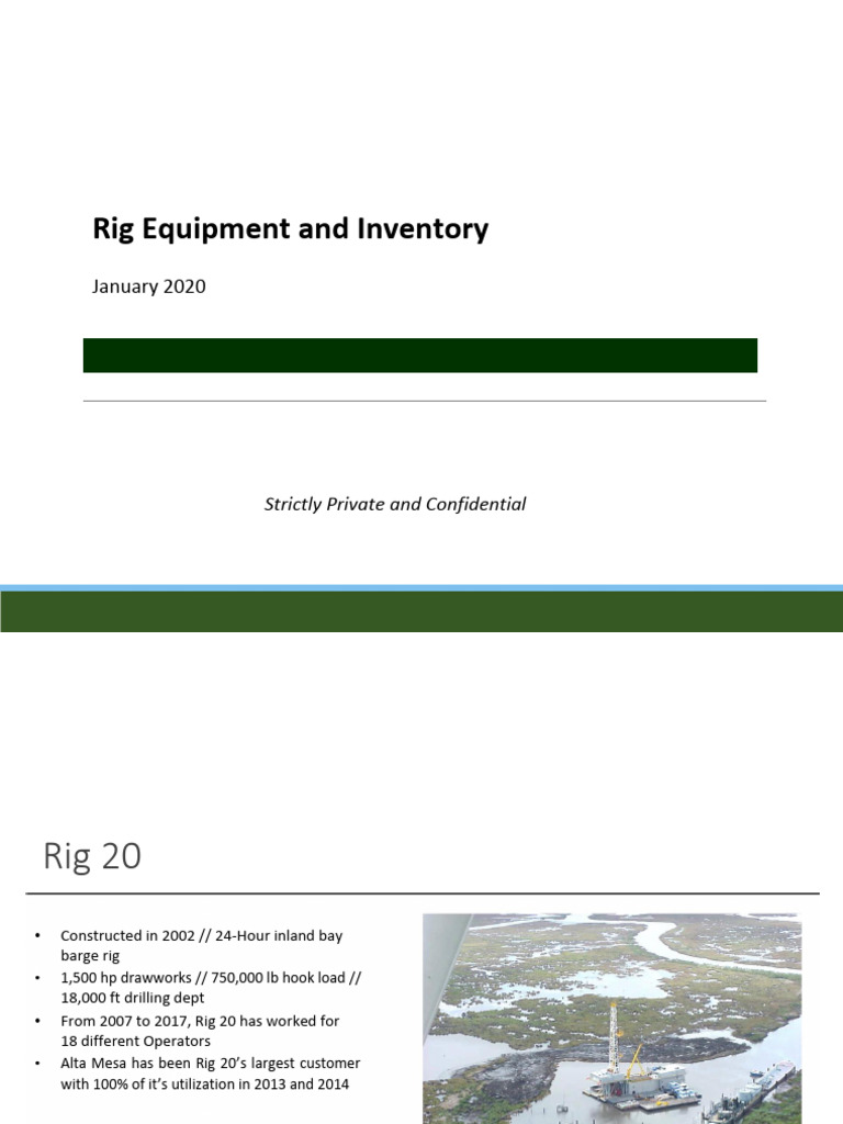 Drilling Barge Rig For Sale | PDF | Pump | Mechanical Engineering