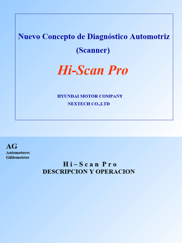 Hi-Scan Pro: Diagnóstico Hyundai Eficaz | PDF | Memoria de acceso ...