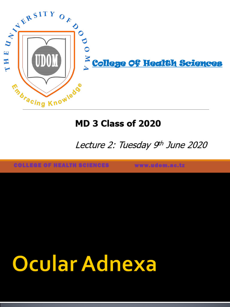 2-Ocular Adnexia Udom 2020 | PDF | Anatomy | Human Head And Neck