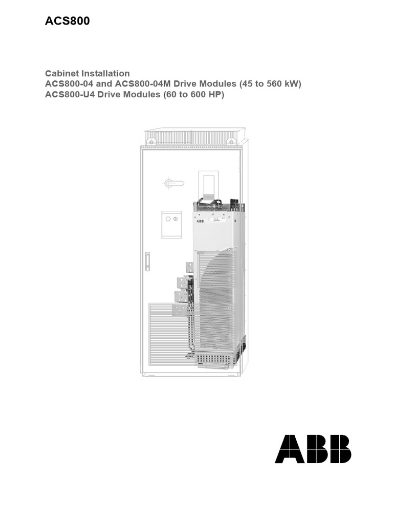 Cabinet Installation ACS800-04 and ACS800-04M Drive Modules (45 To 560 ...