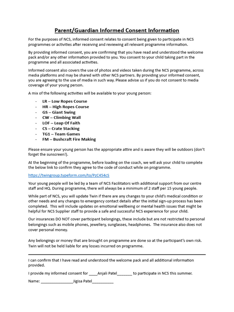 PG Informed Consent Form | PDF | Informed Consent | Consent