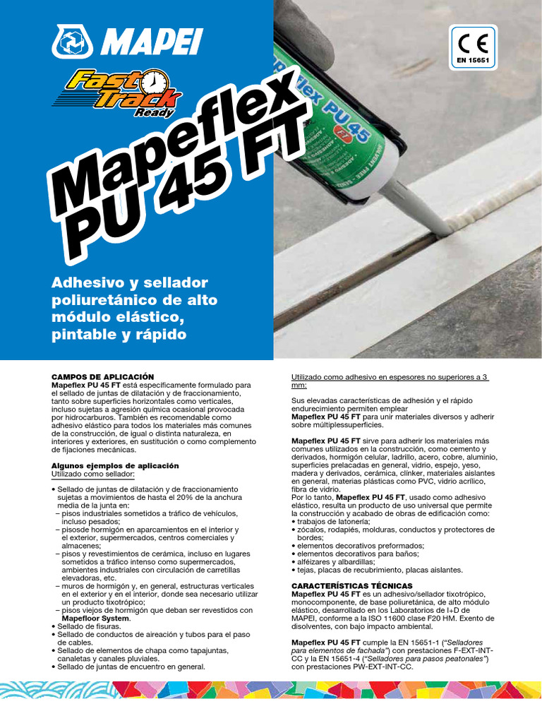Mapeflex Pu45 | PDF | Hormigón | Lentes