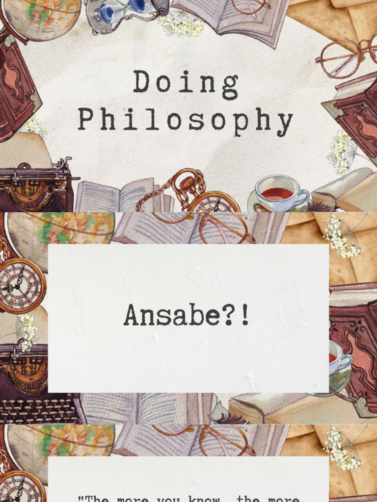 W1 D1 Doing Philosophy 1 | PDF | Reason | Science