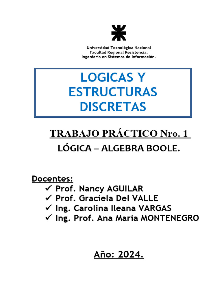 1 T Logica - Algebra B | PDF | Proposición | Lógica