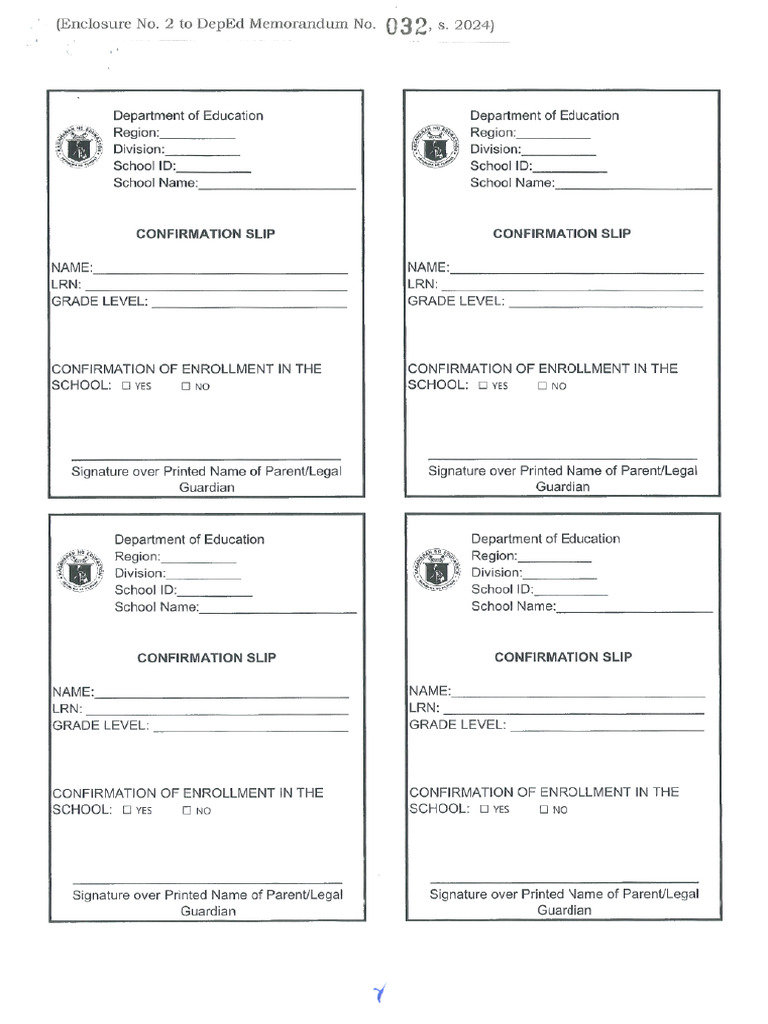 Confirmation Slip | PDF