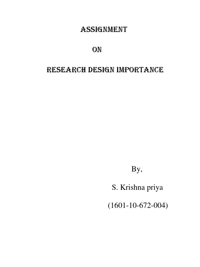 Research Designs and Its Importance | PDF | Research Design | Marketing ...