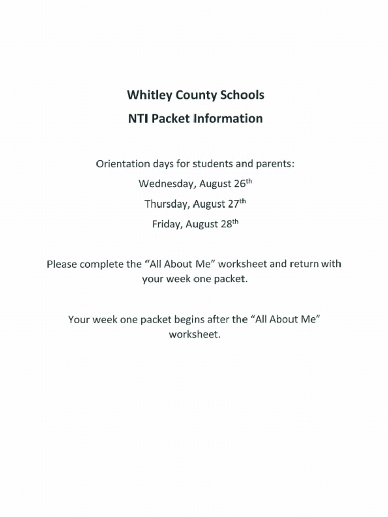 4 TH Grade Nti Packet Week | PDF