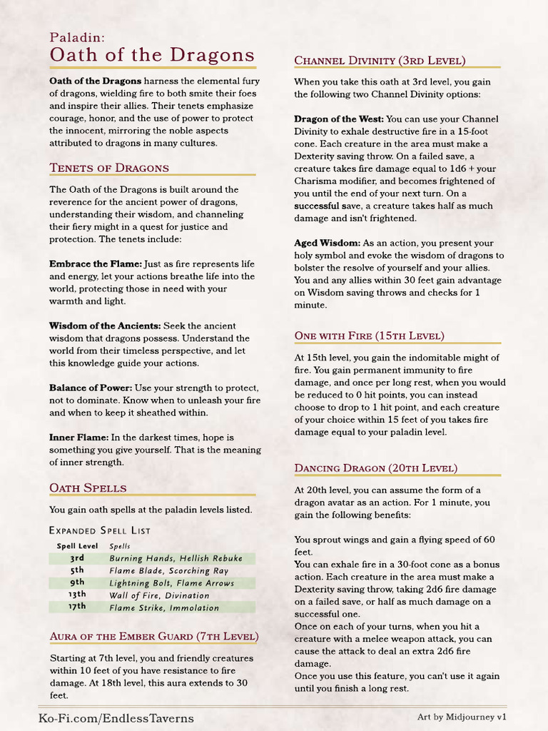 Oath of the Dragons: Paladin Guide | PDF