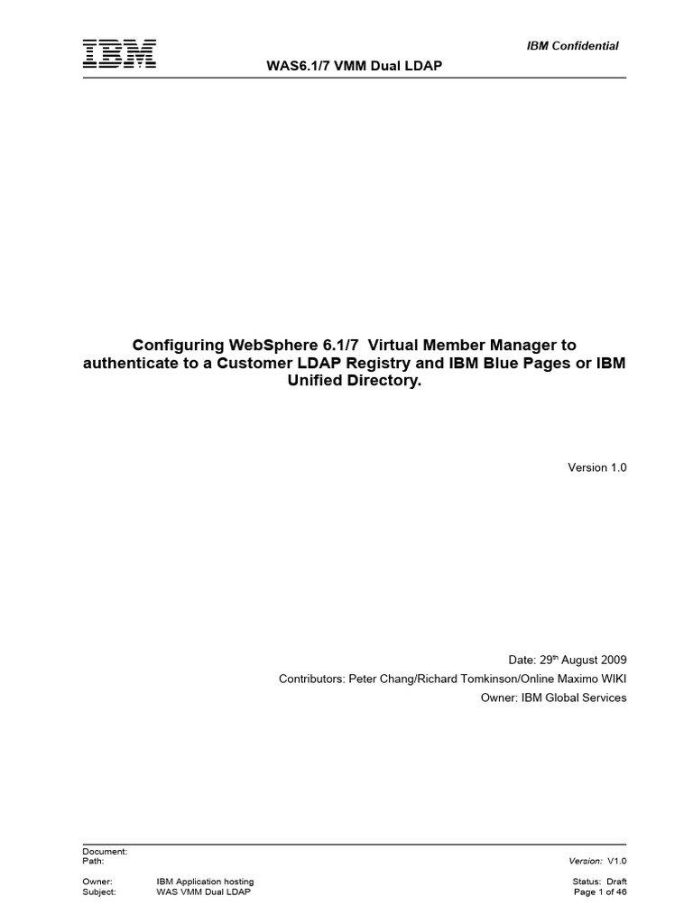 WAS DualLDAP VMM | PDF | Active Directory | Public Key Certificate