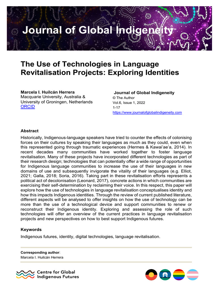 Technologies in Indigenous Language Revitalisation | PDF | Identity ...
