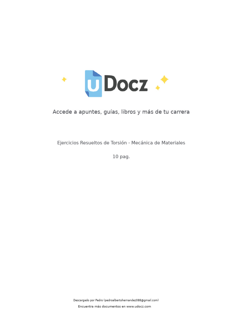 Resolucion de Ejerci 70773 Downloadable 6523814 | PDF | Esfuerzo cortante | Física Aplicada e ...