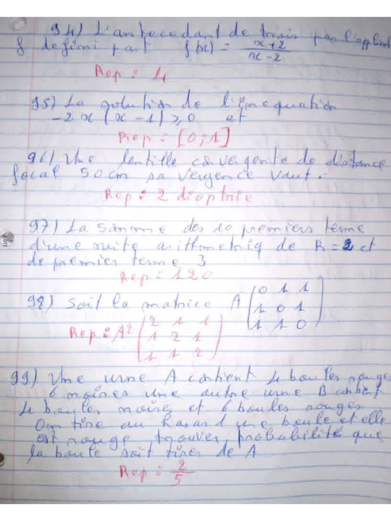 Quelque Questions Mathématiques Traitées Whatsapp.65753681 Pour S ...