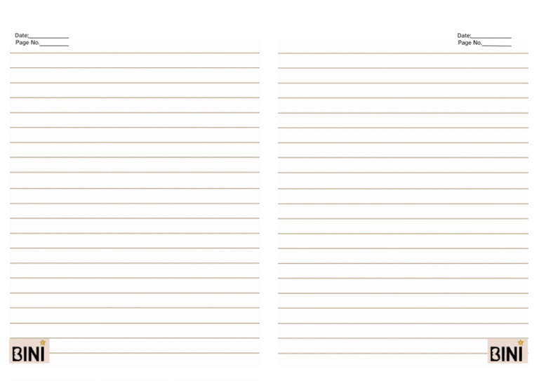 Bini Notebook Pages | PDF