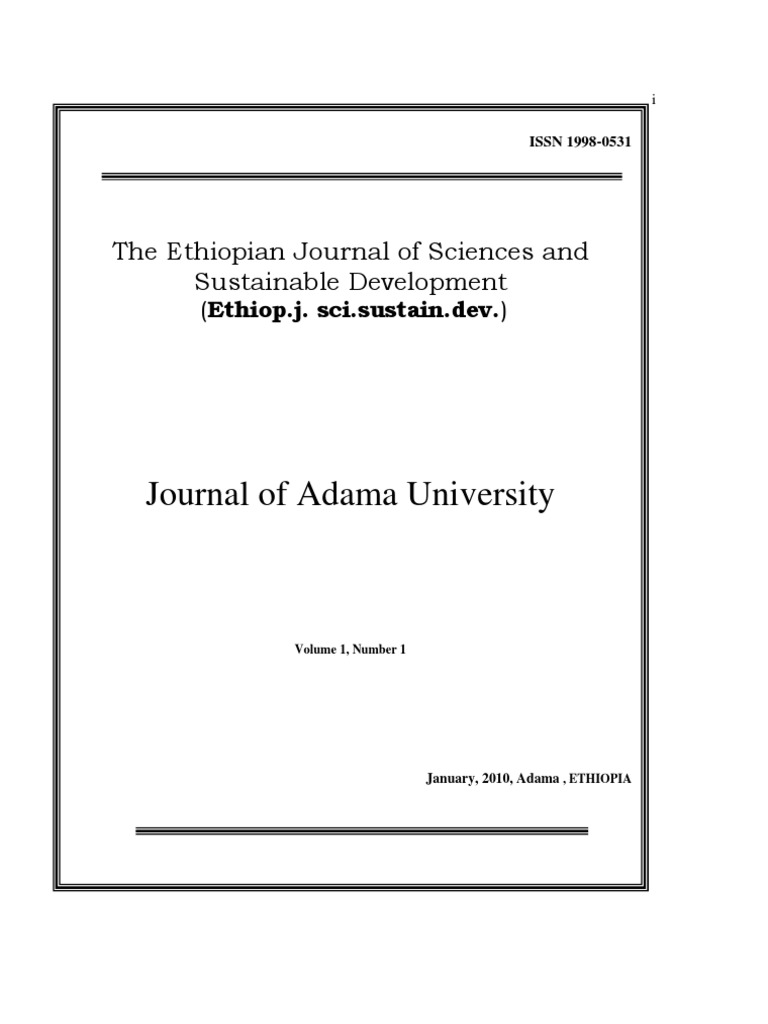 Adama University Journal | Download Free PDF | Correlation And ...