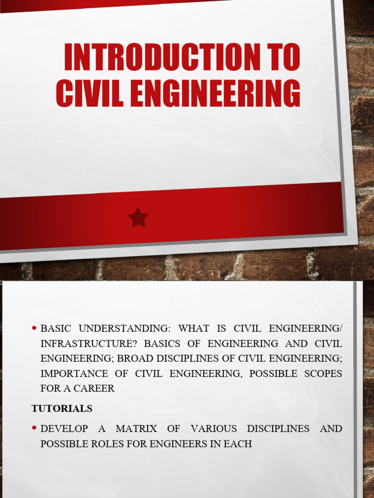 Introduction To Civil Engineering | PDF | Engineering | Civil Engineering