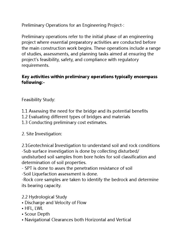 Preliminary Operations For An | PDF | Risk | Earth Sciences