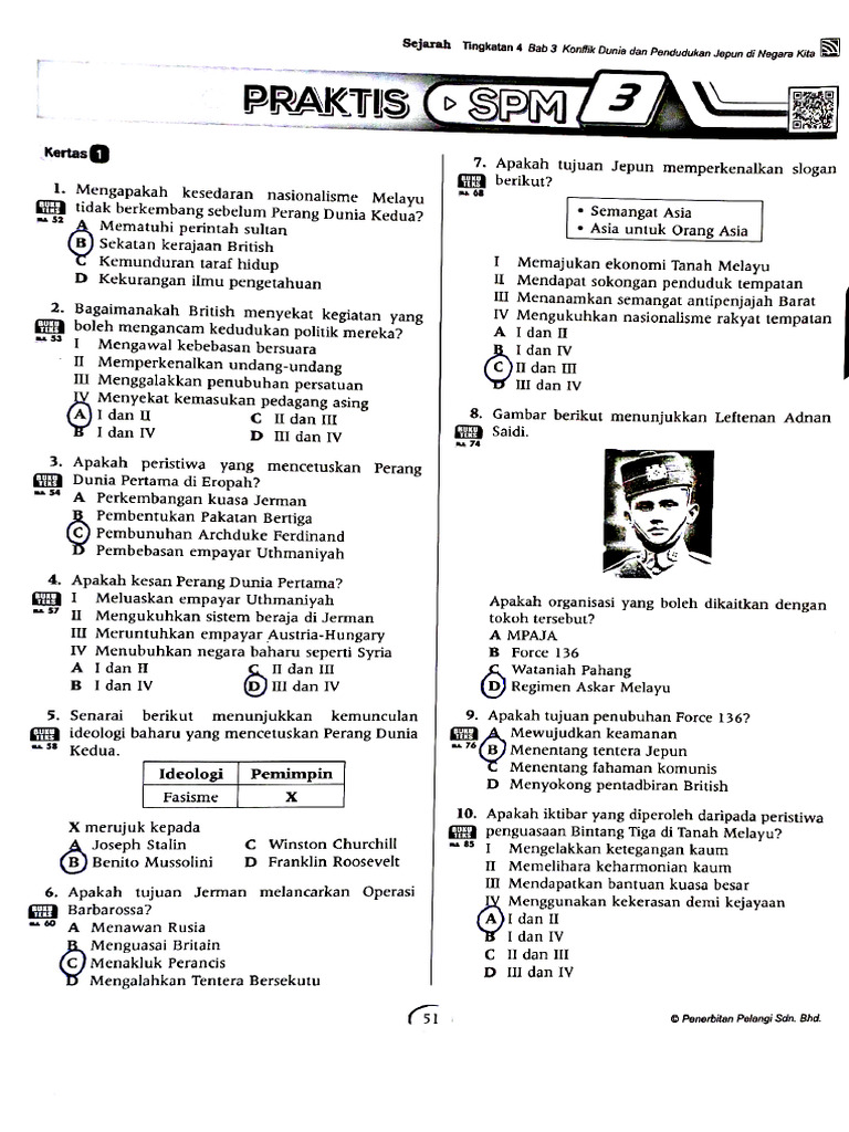 Sej - Latihan Bab 3 | PDF