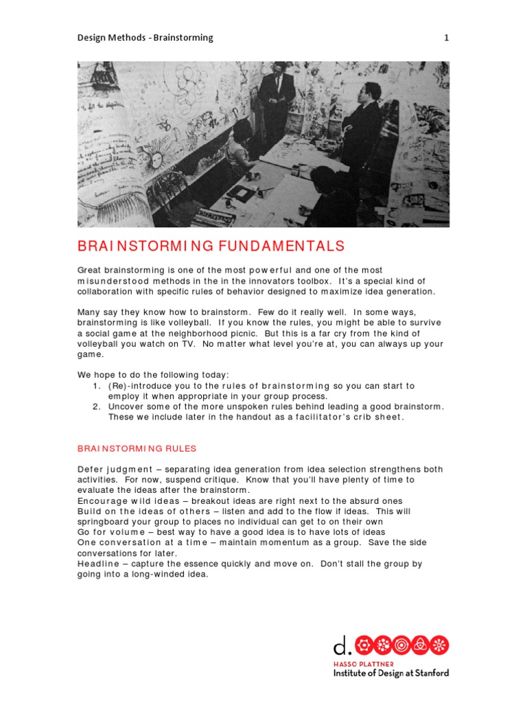 Brainstorming | PDF | Brainstorming | Psychological Concepts