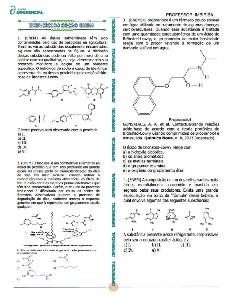 Acidos E Bases Exercicios Pdf