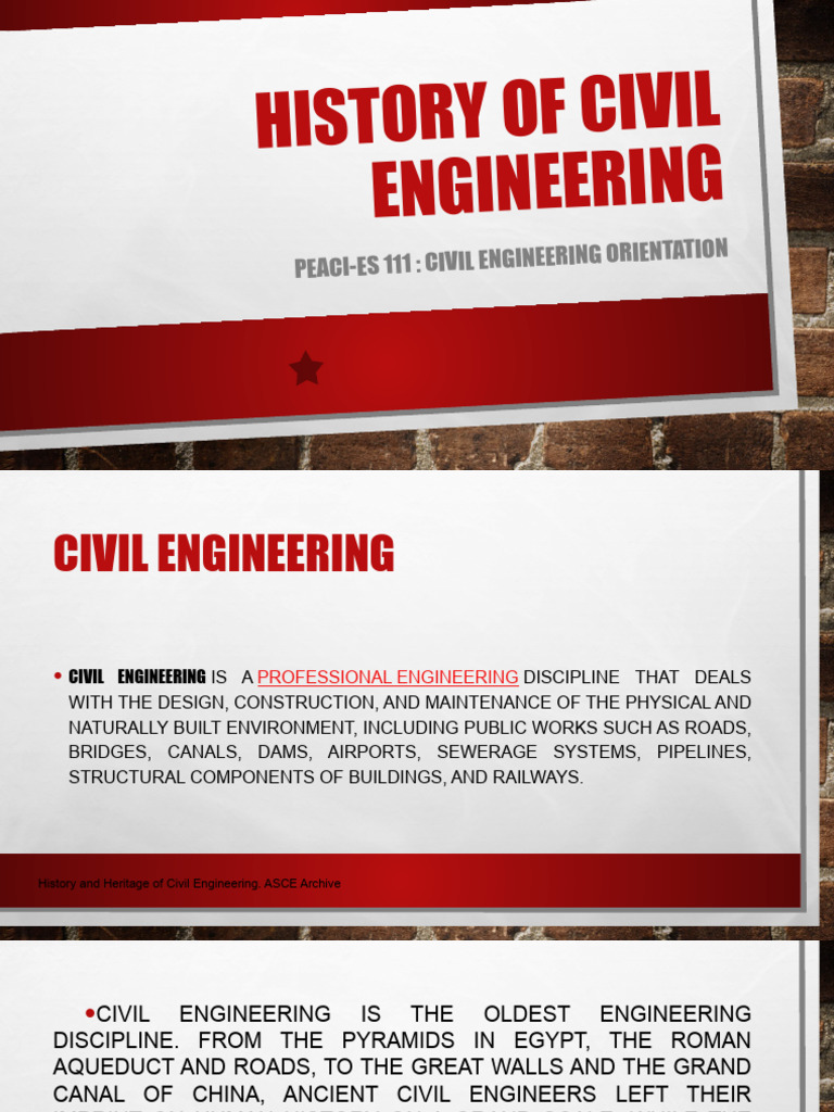 History of Civil Engineering | PDF | Surveying | Civil Engineering