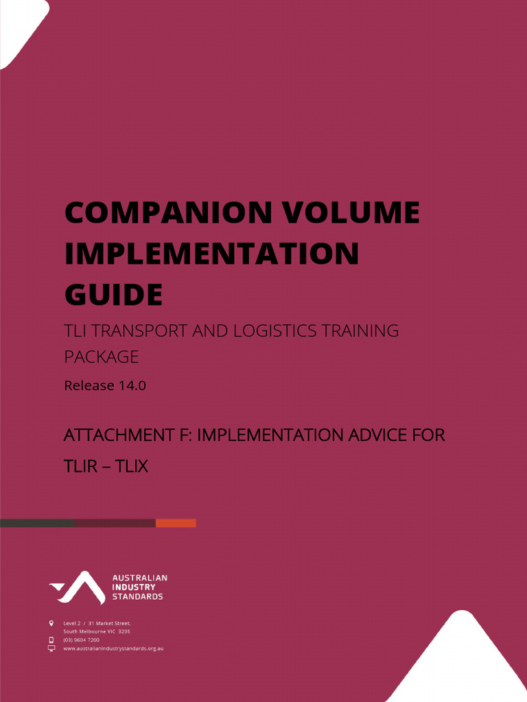 TLI Implementation Advice Overview | PDF | Occupational Safety And ...