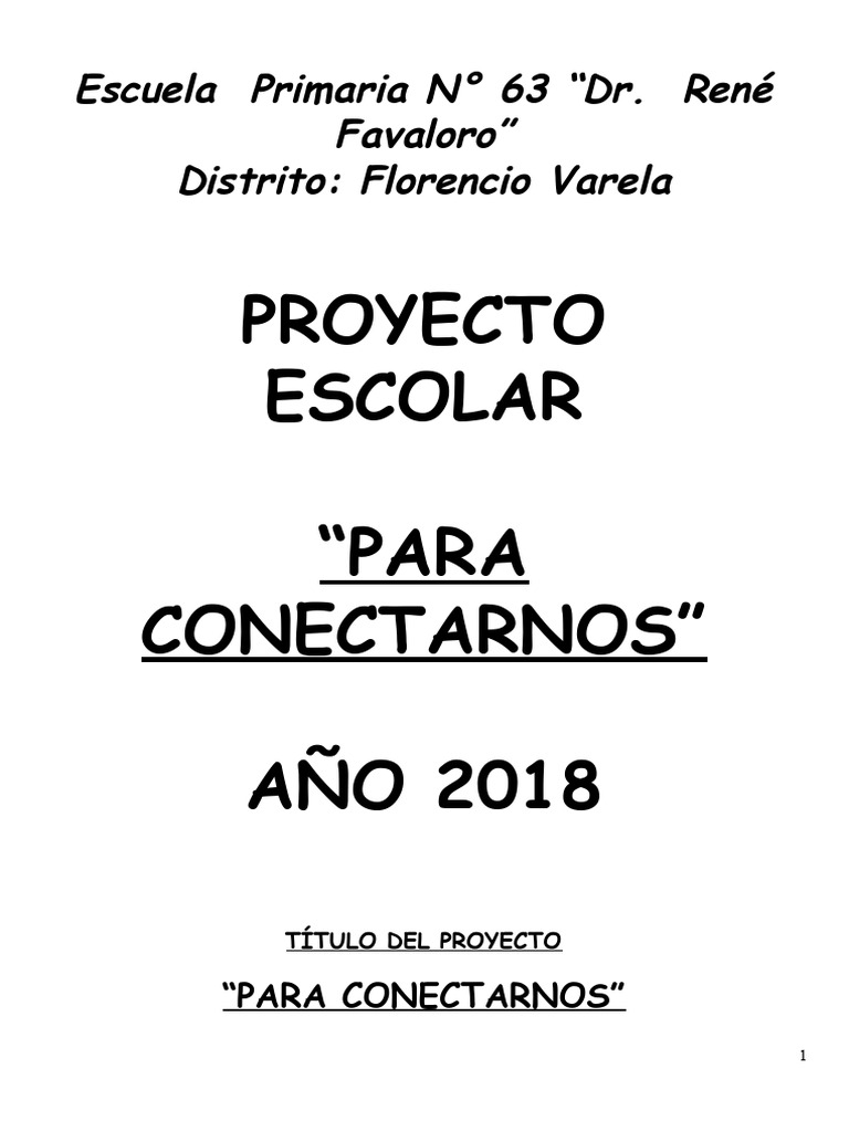 2018 Proyecto para Conectarnos-5 | PDF | Tecnología de información y ...