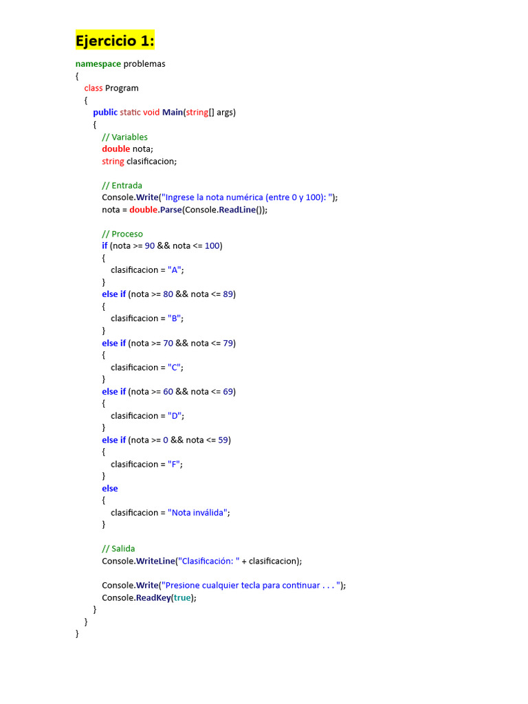 Ejercicio 1 | PDF | Programación de computadoras | Ingeniería de software