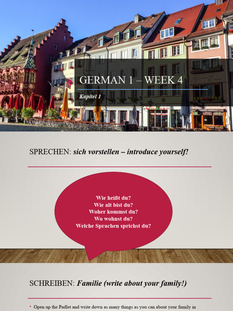 Week 4 German Slides | PDF