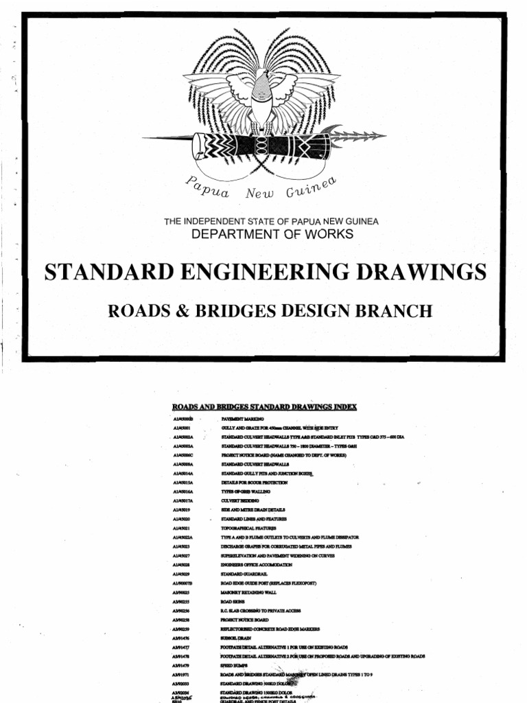 DOWH STANDARD Drawings Roads Bridges | PDF