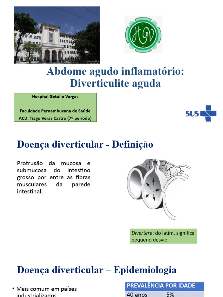Diverticulite Aguda: Diagnóstico e Tratamento | PDF | Doenças e ...