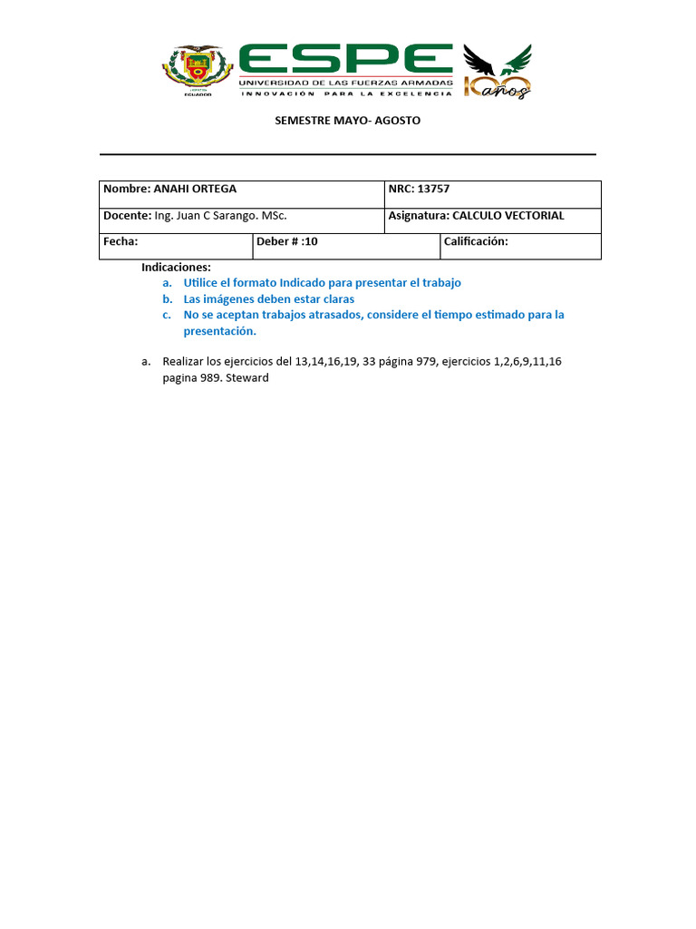 Deber 10. Momento y centro de masa | PDF