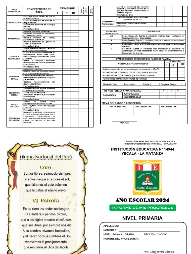 Informe de Progreso Escolar 2024 | PDF | Maestros | Aprendizaje