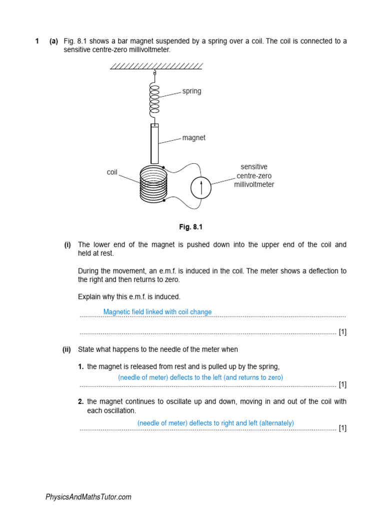 Electromagnetic Effects 1 QP | PDF | Transformer | Inductor Electromagnetic Effects 1 QP | PDF | Transformer | Inductor
