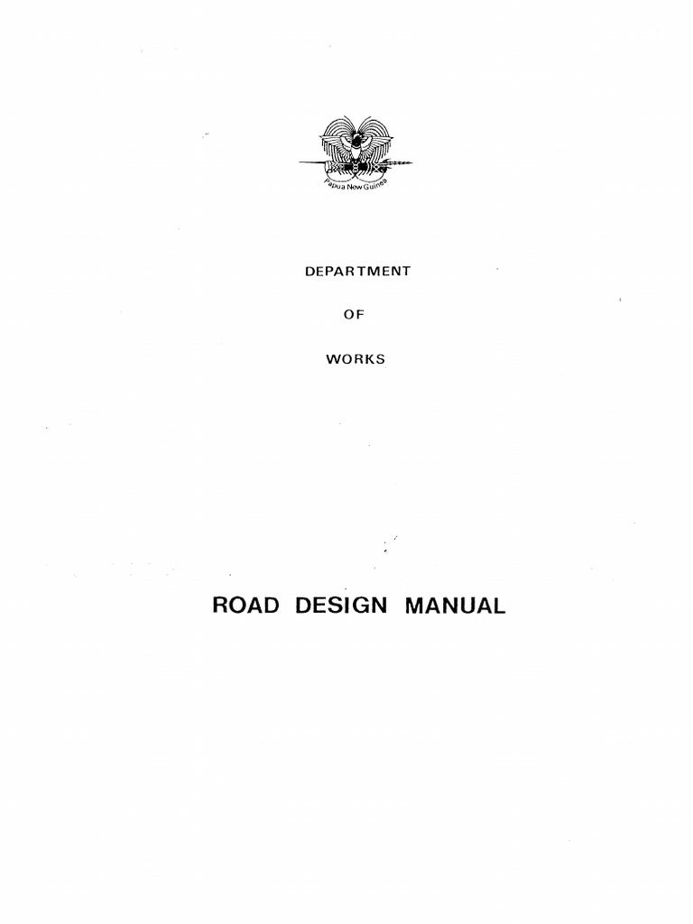 Road Design Manual - 1995 | PDF