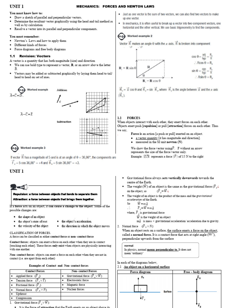 Physics Study Guide | PDF | Force | Friction