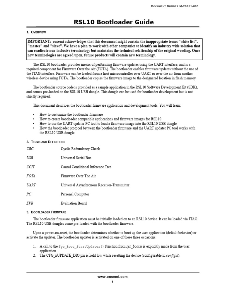 RSL10 Bootloader Guide | PDF | Booting | Trademark