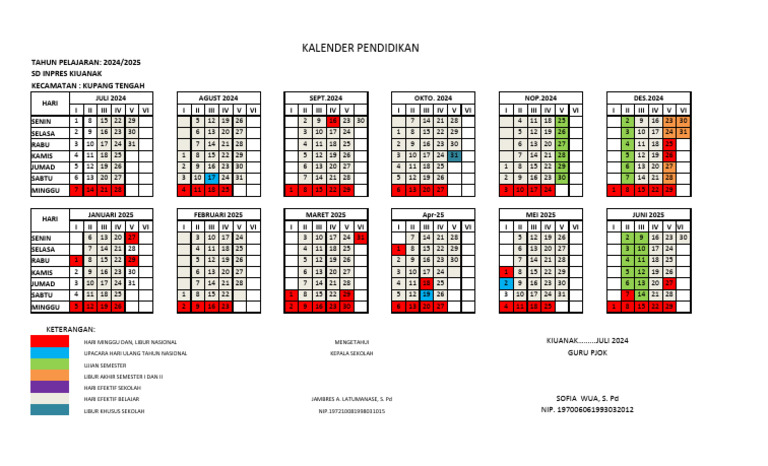 Kalender Pendidikan 2024 | PDF