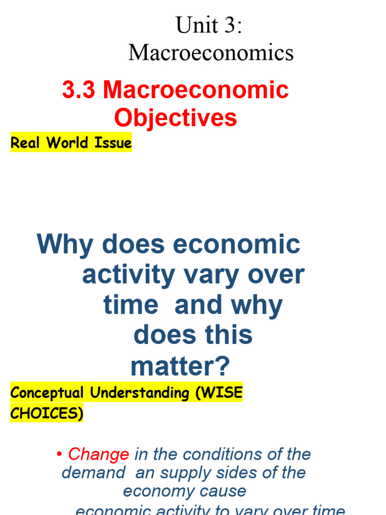 Lesson 3.3 - Macroeconomic Objectives - Inflation | PDF | Cost Of ...
