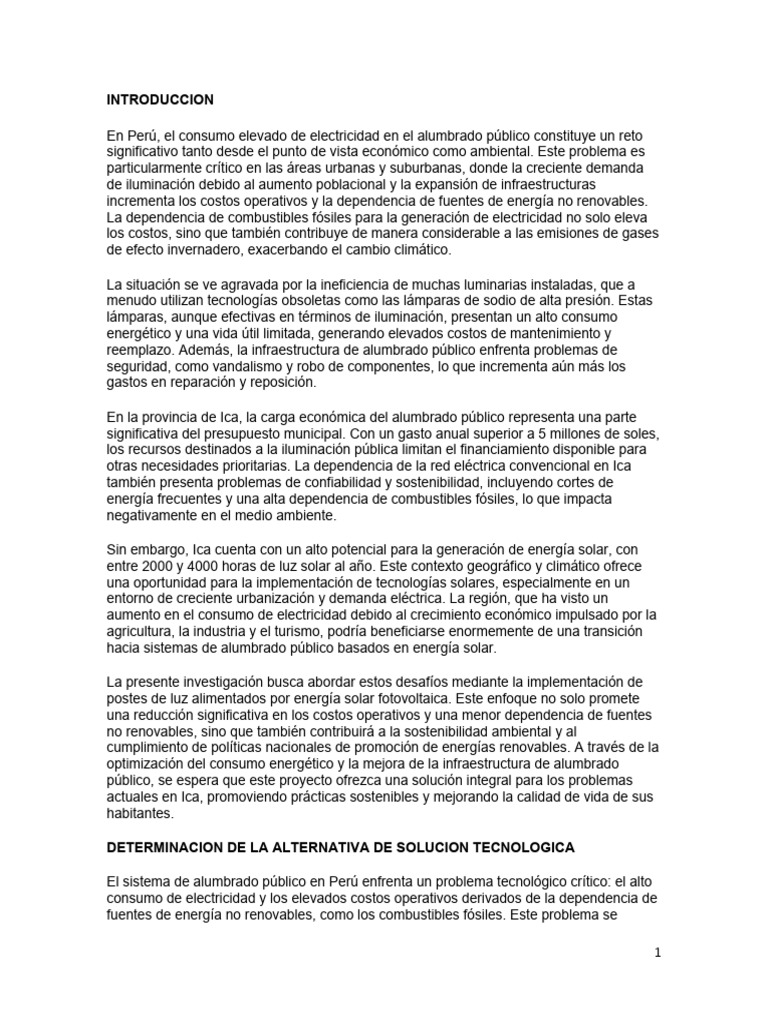 Poryecto 1 | PDF | Energía solar | Ingenieria Eléctrica