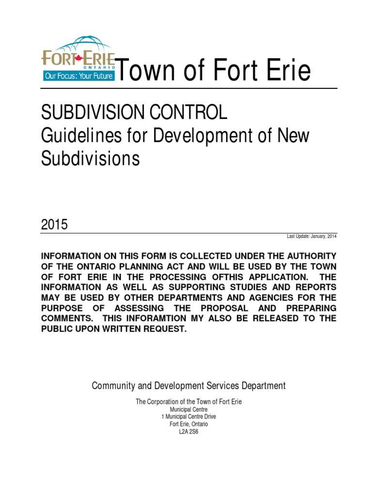 Subdivision Control Guidelines - January 2015 | PDF | Storm Drain ...
