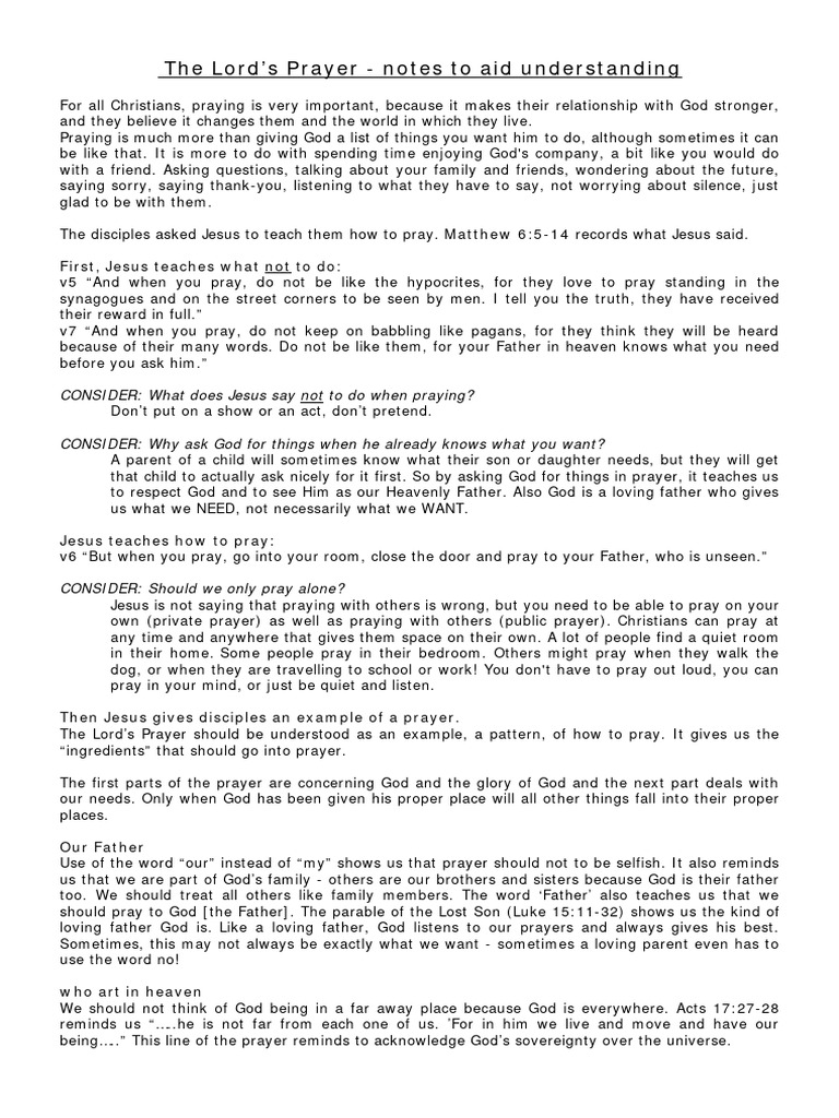 2 Teaching Points | PDF | Prayer | Lord's Prayer