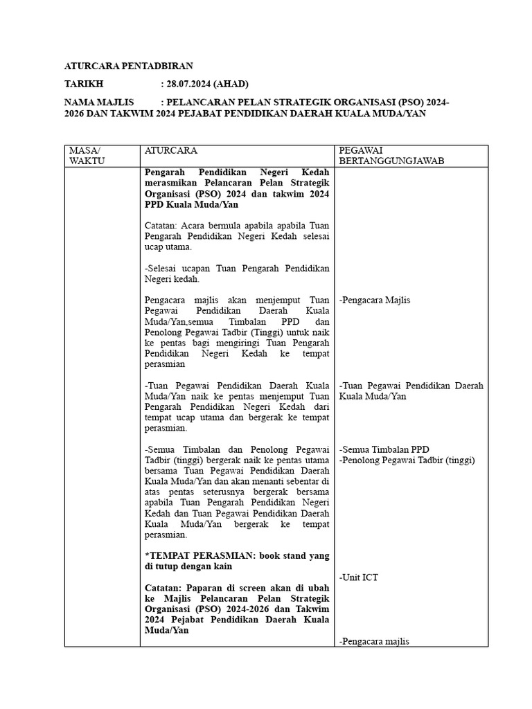 Aturcara Pentadbiran | PDF