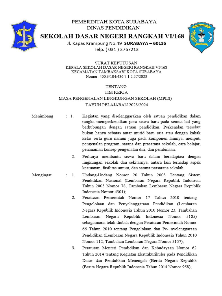 SK Tim Mpls Jadi | PDF | Karier & Perkembangan | Kesehatan Holistik